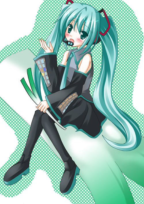 The Big ImageBoard (TBIB) - 1girl aqua hair hatsune miku long hair solo ...